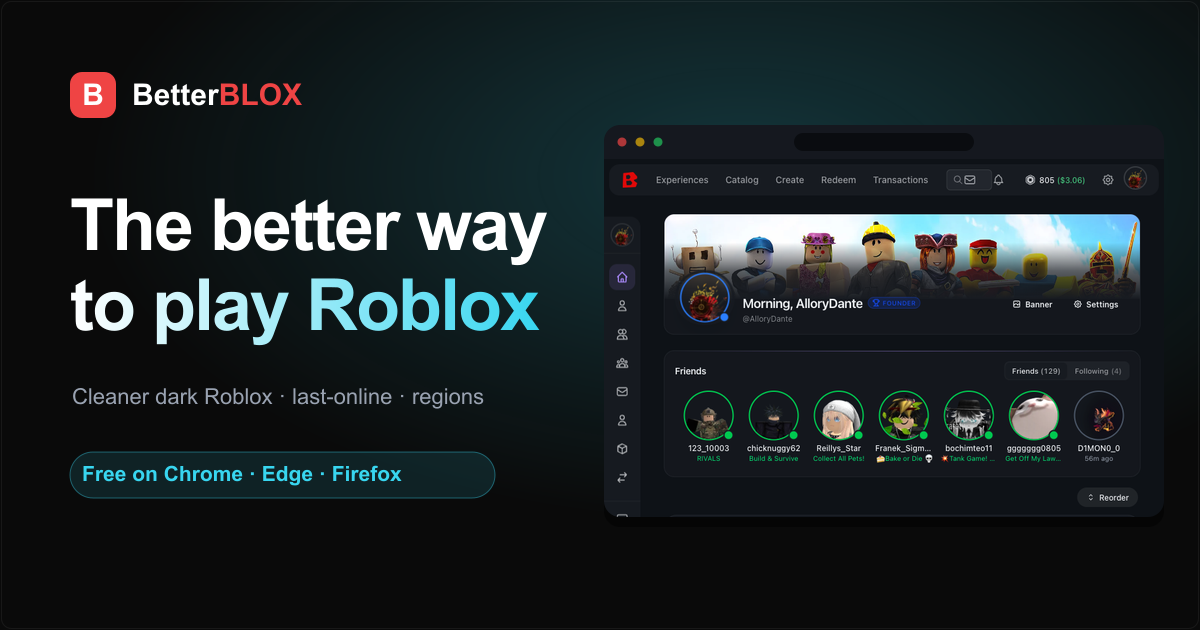 BetterBLOX | The better way to play Roblox